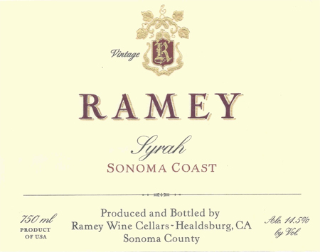 2017 Ramey Wine Cellars Syrah Sonoma Coast - The Wine Cellarage