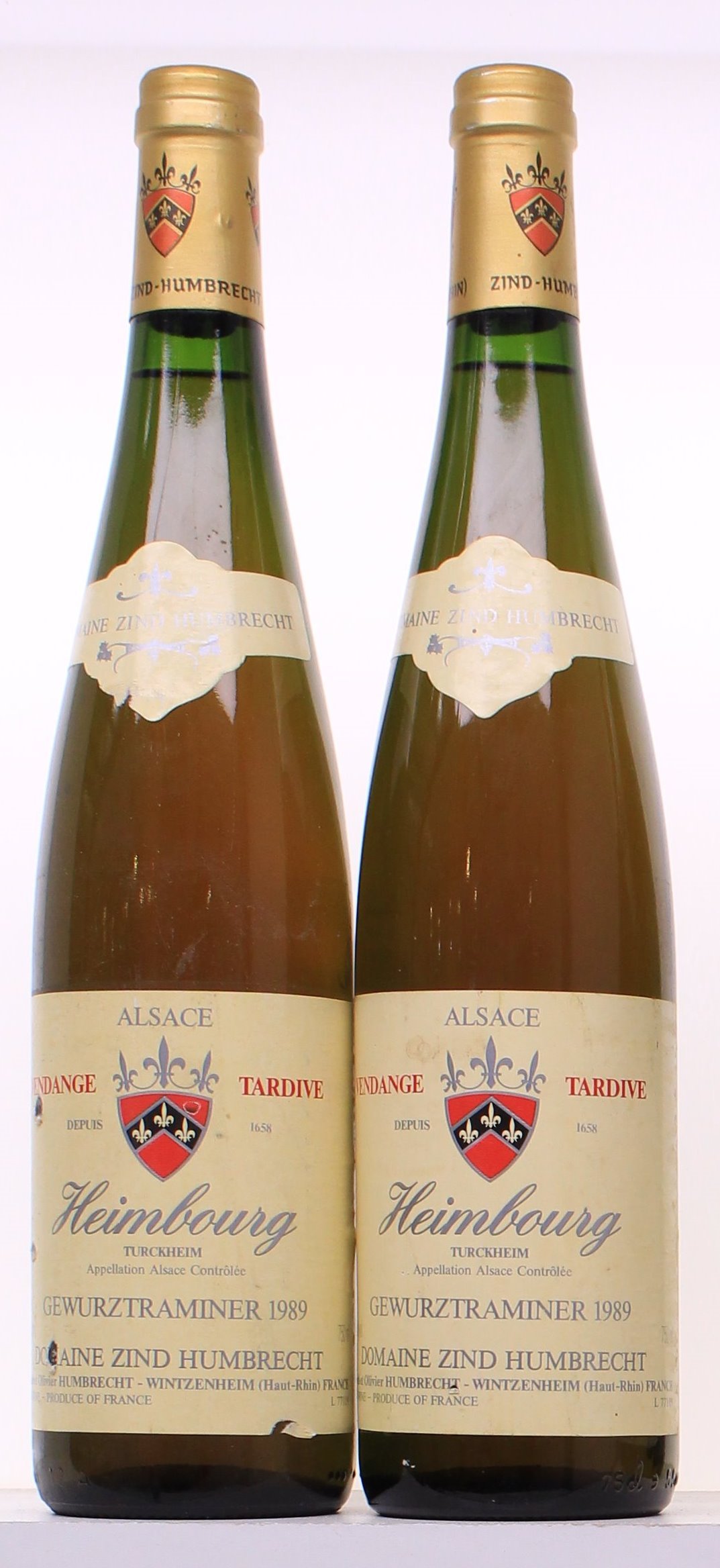 1989 Domaine Zind Humbrecht Gewurztraminer Heimbourg Vendange Tardive ...
